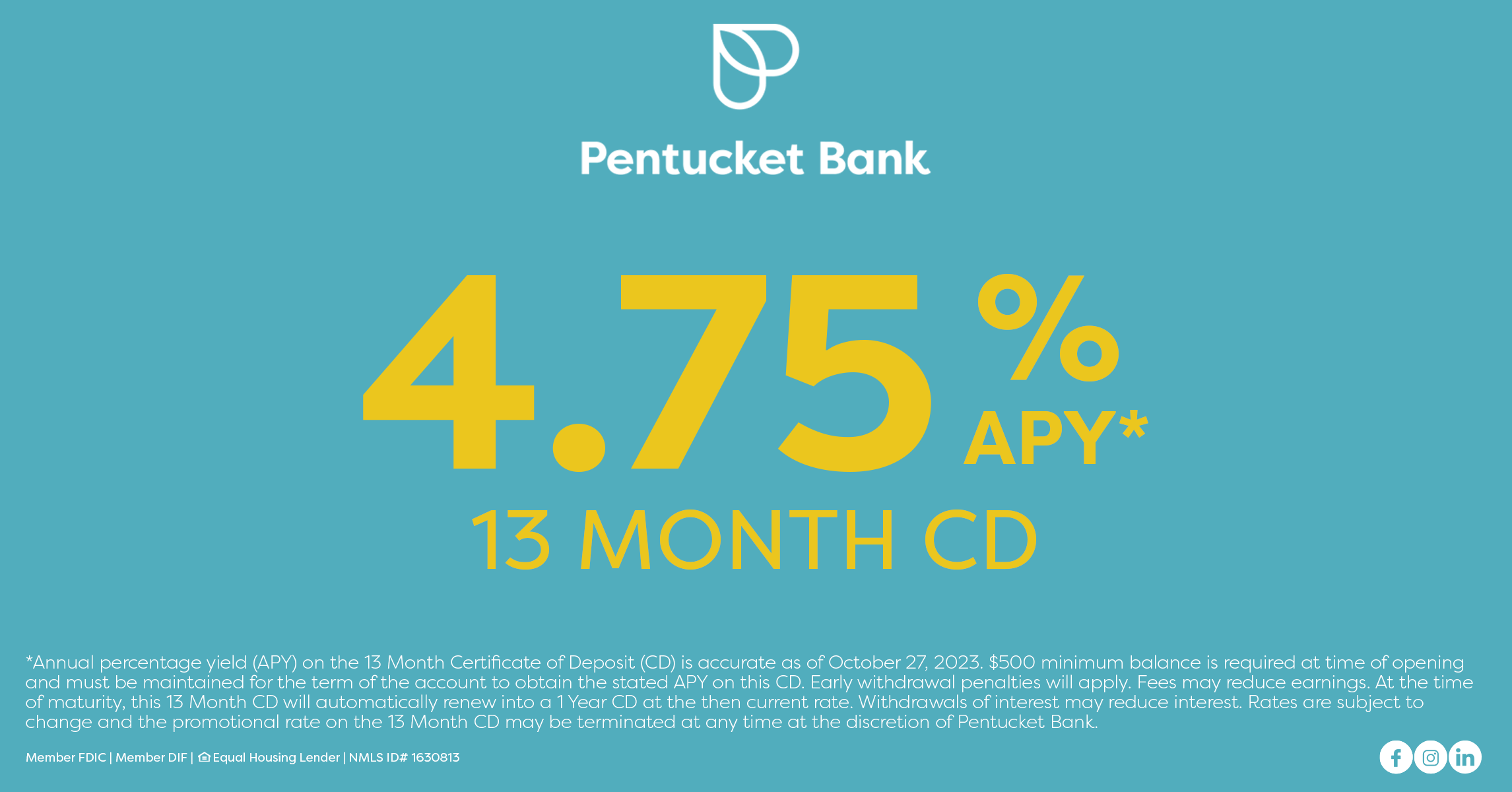 Certificate of Deposit Specials | Pentucket Bank